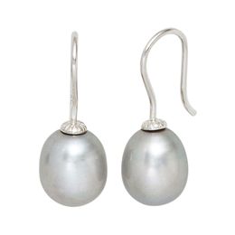 Perlenohrringe Jobo, silber (silber 925), Ohrringe, Damen, Perlen Silber 925 (Sterlingsilber), Perlen, Silber 925 (Sterlingsilber), 925 Silber mit S&uuml;&szlig;wasser-Zuchtperlen