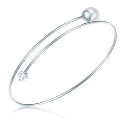 Lulu & Jane Armreif LULU & JANE "LJ75", silber, wei&szlig;, Armb&auml;nder, Damen, Glas, Armreif, Messing