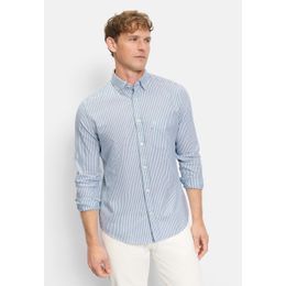 Langarmhemd OLYMP "OLYMP Casual, regular fit, Button-down", Herren, Gr. XXL, Normaler Arm, smaragd, 100% Baumwolle, Hemden