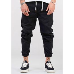 Chinohose Soulstar "Freizeithose Jogger-Hose mit elastischem Bund Stoffhose f&uuml;r Herren", Herren, Gr. 29, Einheitsgr&ouml;&szlig;e, schwarz, Obermaterial: 97% Baumwolle CO. 3% Elasthan EL., Hosen Chinohose, Herren Jeans Hose im Jogger-Stil Stoffhose