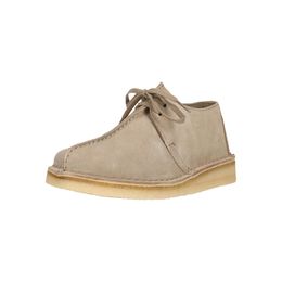 Schn&uuml;rschuh Clarks "Desert Trek. Sand Suede", Damen, Gr. 38, sand, Leder, Schuhe Schn&uuml;rschuh, mit ikonischer Sohle