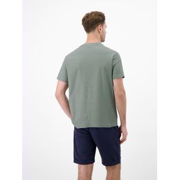 Rundhalsshirt Lerros, Jungen, Gr. XXL, storm grau, Web, Obermaterial: 100% Baumwolle, unifarben, normal h&uuml;ftbedeckend, Rundhals, Shirts Rundhalsshirt, mit Logo-Badge und in Waffle-Optik
