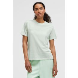 Rundhalsshirt SENSES.THE LABEL, Damen, Gr. L, pastel lime, Single Jersey, Material: 100% Baumwolle, bedruckt, regular fit normal, Rundhals, eingesetzt gerader Abschluss, Shirts Rundhalsshirt, aus Baumwolle