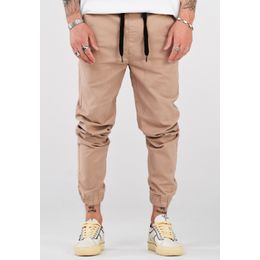 Chinohose Soulstar "Freizeithose Jogger-Hose mit elastischem Bund Stoffhose f&uuml;r Herren", Herren, Gr. 29, Einheitsgr&ouml;&szlig;e, beige, Obermaterial: 97% Baumwolle CO. 3% Elasthan EL., Hosen Chinohose, Herren Jeans Hose im Jogger-Stil Stoffhose