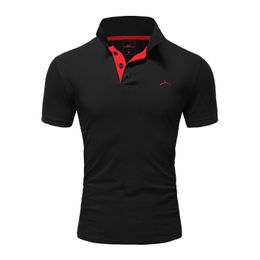 Poloshirt Soulstar "Kurzarm T-Shirt f&uuml;r Herren", Herren, Gr. M, schwarz (schwarz, rot), Obermaterial: 100% Baumwolle CO., Shirts, Herren Kurzarm T-Shirt Polo Hemd