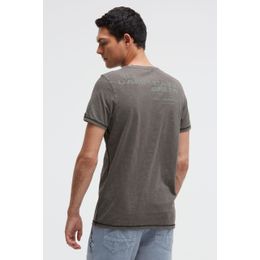Rundhalsshirt CAMP DAVID, Jungen, Gr. 4XL, grau (schwarz wood), Web, Material: 100% Baumwolle, bedruckt, regular fit normal, Rundhals, eingesetzt gerader Abschluss, Shirts Rundhalsshirt, aus Baumwolle