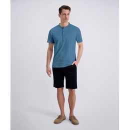 Henleyshirt Pierre Cardin "Henley uni slub yarn", Jungen, Gr. L, blau heaven, Slub, Obermaterial: 100% Baumwolle, unifarben, h&uuml;ftbedeckend, Rundhals, Shirts, mit Knopfleiste, bequeme Passform