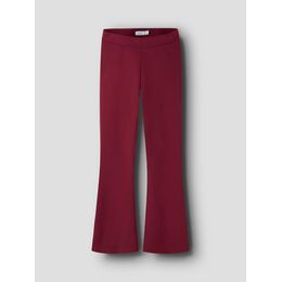 Jerseyhose name it "NKFFRIKKALI f&uuml;r M&auml;dchen mit ausgestelltem Bein und Viskose", M&auml;dchen, Gr. 122, N-Gr, rumba rot, Jersey, Obermaterial: 67% Viskose, 28% Polyester, 5% Elasthan, unifarben, ausgestellt lang, Hosen Jerseyhose, unifarben, casual, ausgestellt, Viskosemix, ohne Kragen