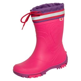 Gummistiefel Bockstiegel "Bente", M&auml;dchen, Gr. 22, lila (fuchsia, dunkelfuchsia), Obermaterial: 100% sonstige Fasern AF., Schuhe Gummistiefel
