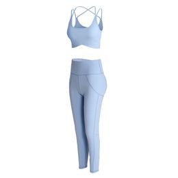 Sportanzug YEAZ "Set CLASSY", Damen, Gr. L, blau, Obermaterial: 75% Nylon NY. 25% Elasthan EL., Sportanz&uuml;ge