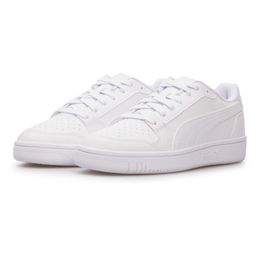 Sneaker Puma "REB-L JR", Jungen, Gr. 36, wei&szlig; (Puma wei&szlig;, Puma wei&szlig;), Synthetik, unifarben, Schuhe Sneaker, niedrige Silhouette, mit Schn&uuml;rung, mit Gummidetails am Kn&ouml;chel