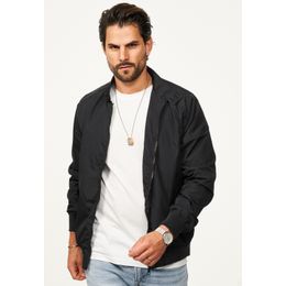 Blouson Soulstar "mit Stehkragen leichte Harington-Sommerjacke", Herren, Gr. M, schwarz, Obermaterial: 100% Polyester PES., Jacken Blouson, Herren Blousonjacke leichte Bomberjacke &Uuml;bergangsjacke