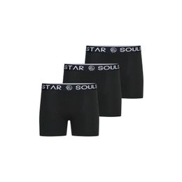 Boxershorts Soulstar "Basic Herren Unterhosen Unterw&auml;sche Extra Weiches Material M&auml;nner", Herren, Gr. L, 3 Stk., schwarz (schwarz_schwarz_schwarz), Obermaterial: 95% Baumwolle CO. 5% Elasthan EL., Unterhosen, Basic Herren Unterhosen Unterw&auml;sche Extra Weiches Material M&auml;nner