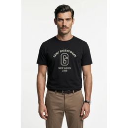 T-Shirt Gant "GRAPHIC", Jungen, Gr. XL, schwarz, Jersey, Obermaterial: 100% Baumwolle, normal normal, Rundhals, Shirts T-Shirt