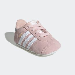 Krabbelschuh adidas originals "GAZELLE CRIB", Kinder, Gr. 21, pink (icey pink, cloud wei&szlig;, cloud wei&szlig;), Leder, Schuhe, f&uuml;r Babys