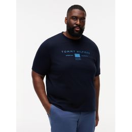 Tommy Hilfiger Big & Tall T-Shirt "BT-BRAND LOVE MONO STACK", Jungen, Gr. 4XL, schwarz (desert sky), Single Jersey, Obermaterial: 100% Baumwolle, TOMMY HILFIGER BIG & TALL, regular fit normal, Rundhals, Shirts T-Shirt, Gro&szlig;e Gr&ouml;&szlig;en, aus Jersey mit Logo, normale Passform