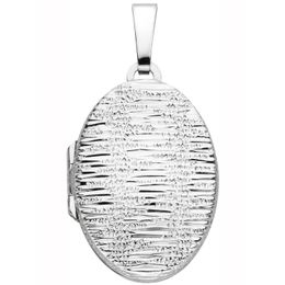 Medallionanh&auml;nger Jobo "Anh&auml;nger Medaillon oval", silber (silber 925), Schmuckanh&auml;nger, Damen, Silber 925 (Sterlingsilber), 925 Silber