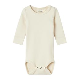 Langarmbody LIL' ATELIER "NBNGAYO LS SLIM BODY LIL NOOS", Jungen, Gr. 68, N-Gr, turtledove, Jersey, Obermaterial: 57% Baumwolle, 38% Lyocell, 5% Elasthan, unifarben, Rundhals, Bodys, Baumwollmischung