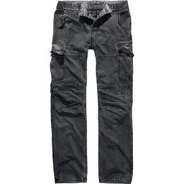 Cargohose Brandit "Brandit Herren Rocky Star Cargo Pants", Herren, Gr. XXL, US-Gr&ouml;&szlig;en, grau (schwarz), 100% Baumwolle, unifarben, normal, Hosen Cargohose