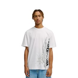T-Shirt DC Shoes "DC Throw Up", Jungen, Gr. L, wei&szlig;, Obermaterial: 75% Baumwolle, 25% Baumwolle., Shirts T-Shirt