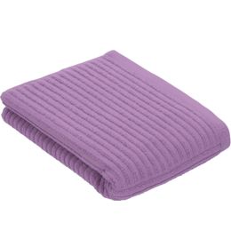 Handtuch Esprit "Modern Lines", lila (schwarz lila), B:67cm L:140cm, Walkfrottier, Obermaterial: 100% Baumwolle, Handt&uuml;cher, mit Hoch-Tief Linienstruktur