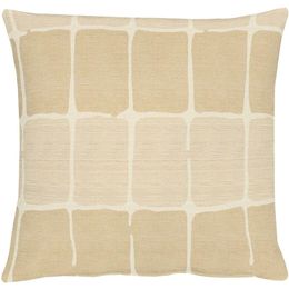 Dekokissen Apelt "Monte" Gr. 2, beige (natur, gemustert), B:49cm L:49cm, Baumwolle, Kunstfaser, Polyester, Dekokissen_Sitzkissen_Kissenh&uuml;llen, Kissenh&uuml;lle ohne F&uuml;llung, 1 St&uuml;ck