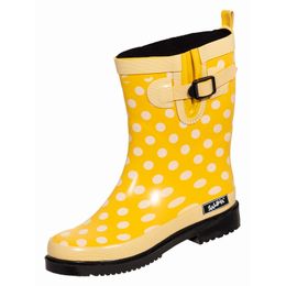 Gummistiefel Bockstiegel "Dorin", Damen, Gr. 36, gelb (gelb, multi), Obermaterial: 100% Naturkautschuk NaRubber., Schuhe Gummistiefel