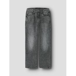 Relax-fit-Jeans name it "NKMRYAN LOOSE JEANS 5760-RM NOOS", Kinder, Gr. 116, N-Gr, dunkelgrau denim, Denim/Jeans, Obermaterial: 100% Baumwolle, leichte Abriebeffekte, loose fit lang, Jeans