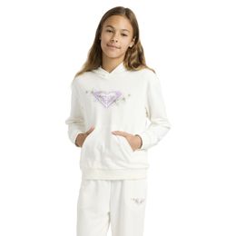 Fleecepullover Roxy "Surf Feeling Terry", M&auml;dchen, Gr. 10(140-148cm), coconut milk, Obermaterial: 60% Baumwolle, 40% Polyester., Sweatshirts Fleecepullover