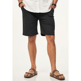 Chinoshorts Soulstar "Soulstar Chinoshorts mit Stretchanteil Basic Kurze Hose f&uuml;r Herren", Herren, Gr. 30, Einheitsgr&ouml;&szlig;e, schwarz, Obermaterial: 98% Baumwolle CO. 2% Elasthan EL., Hosen Chinoshorts, Regular-Fit Sommershorts mit Elasthan-Anteil Bermuda inkl. G&uuml;rtel