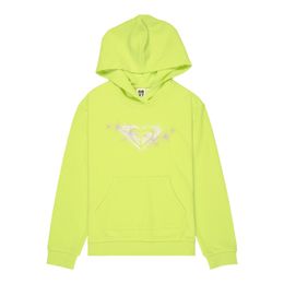Fleecepullover Roxy "Surf Feeling Terry", M&auml;dchen, Gr. 10(140-148cm), daiquiri gr&uuml;n, Obermaterial: 60% Baumwolle, 40% Polyester., Sweatshirts Fleecepullover