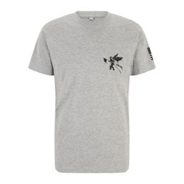 T-Shirt Merchcode "Merchcode Herren Linkin Park Flag Tee", Jungen, Gr. L, erdgrau, 90% Baumwolle, 10% Polyester, bedruckt, normal, Rundhals, Shirts T-Shirt