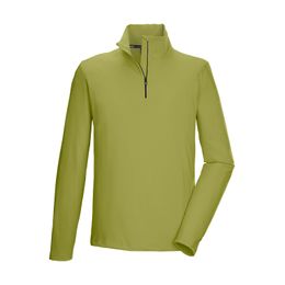 Langarmshirt Killtec "KSW 71 MN FLX SHRT", Herren, Gr. L, gr&uuml;n (pistazie), Obermaterial: 69% Polyester, 31% Elasthan, ohne Ausschnitt, Shirts Langarmshirt, Funktionsshirt mit Stehkragen, warm, bequem, Zipper mit Kinnschutz