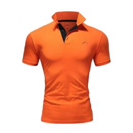 Poloshirt Soulstar "Kurzarm T-Shirt f&uuml;r Herren", Herren, Gr. M, orange (orange, schwarz), Obermaterial: 100% Baumwolle CO., Shirts, Herren Kurzarm T-Shirt Polo Hemd