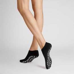 Sneakersocken Hudson "Sneaker Homepads", Damen, Gr. 35-38, grau (silber 0502), Obermaterial: 85% Baumwolle CO. 13% Polyamid PA. 2% Elasthan EL., Socken Sneakersocken