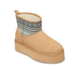 Winterboots Roxy "Asevak", Damen, Gr. 10 (41), natural, Obermaterial: 65% Veloursleder, 35% Textil / Futter: 100% Kunstpelz / Laufsohle: 100% Moosgummi., Schuhe Winterboots
