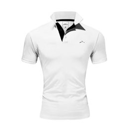 Poloshirt Soulstar "Kurzarm T-Shirt f&uuml;r Herren", Herren, Gr. XXL, wei&szlig; (wei&szlig;, schwarz), Obermaterial: 100% Baumwolle CO., Shirts, Herren Kurzarm T-Shirt Polo Hemd