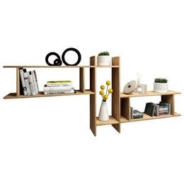Wandregal-Set Sirola Maxi 3-tlg. Honigeiche