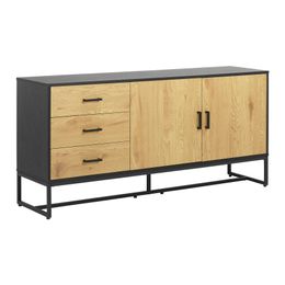 Sideboard Giorgia Eichefarben/Schwarz MDF