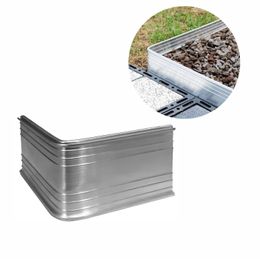 Eckwinkel 90grad f&uuml;r Ultra Starke Alu Rasenkante 14cm | Beeteinfassung | Beetumrandung | Beetbegrenzungen