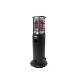 ich-zapfe Gasheizstrahler, Terrassenstrahler gas, Heizpilz gas - Modell Area Loungeheater, mit Schutzgitter, Metall, Schwarz