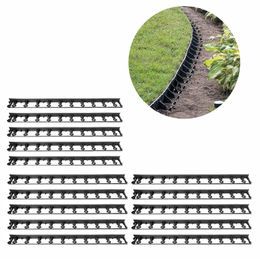 20er Set Rasenkante aus Kunststoff 20m | Beeteinfassung | Beetumrandung | Beetbegrenzungen | Palisaden Kunststoff