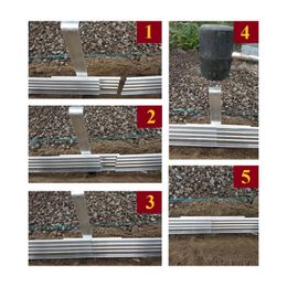 20er Set Ultra Starke Alu Rasenkanten 14cm x 1m (20m lang) | Beeteinfassung | Beetumrandung | Beetbegrenzungen