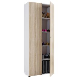 Mehrzweckschrank Vandol I Wei&szlig;/Sonoma Eiche
