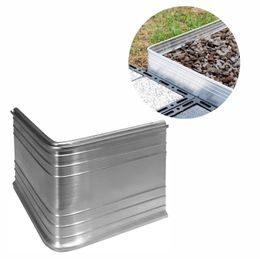 Eckwinkel 90grad f&uuml;r Ultra Starke Alu Rasenkante 24cm | Beeteinfassung | Beetumrandung | Beetbegrenzungen