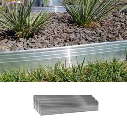 5er Set Ultra Starke Alu Rasenkanten 24cm x 2m (10m lang) | Beeteinfassung | Beetumrandung | Beetbegrenzungen