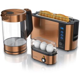 arendo Fr&uuml;hst&uuml;cksset 3 teilig, Wasserkocher, Toaster, Eierkocher