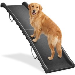 TecTake&reg; Hunderampe, klappbar und rutschfest, Belastbarkeit 90 kg, 155 x 40 x 14 cm