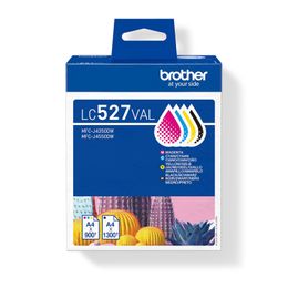 Brother LC527VAL Druckerpatronen, Multipack mit Schwarz, Cyan, Magenta, Gelb (Kompatibel mit MFC-J4350DW, MFC-J4550DW)