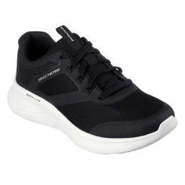 Skechers - "Hotmelt" Sneaker f&uuml;r Damen, Netzmaterial, Zum Schn&uuml;ren (Schwarz/Wei&szlig;)